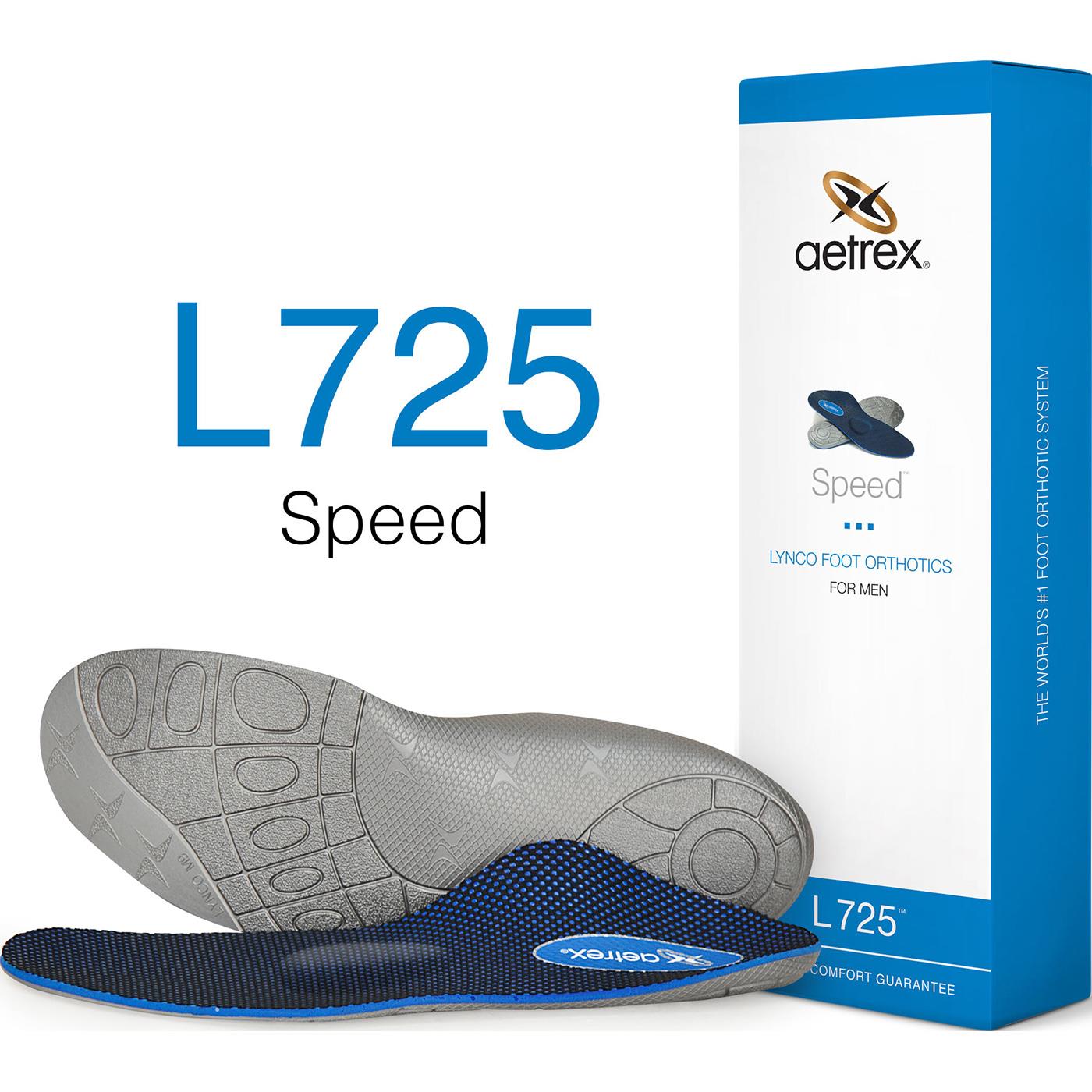 Aetrex Speed Men's Low/Flat Arch Posted with Metatarsal Support Orthot ...